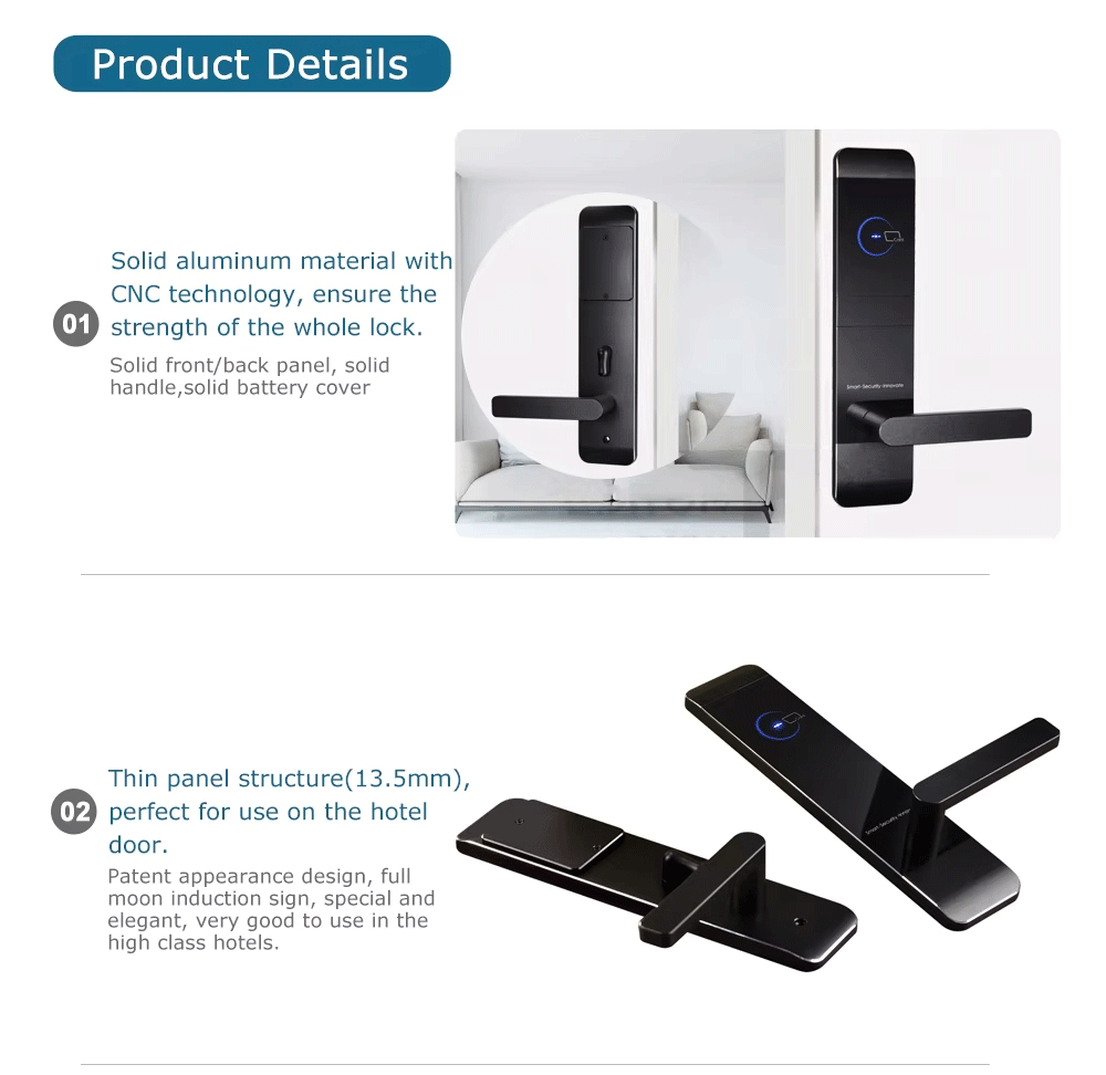 Holakay Online Rfid Card Keyless Hotel Security Apartment Lock Wood Door App Hotel Lock with Be ...