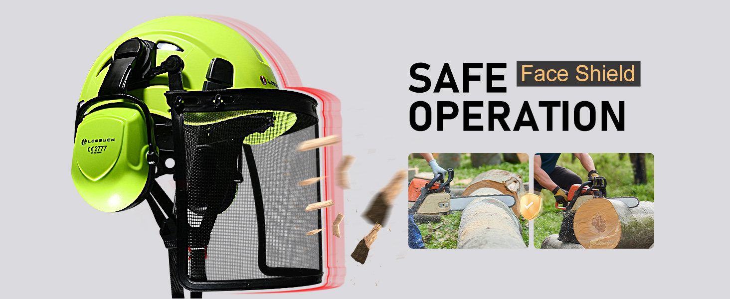 Safety helmet accessories LOEBUCK Forest Protection of logging gardens ...