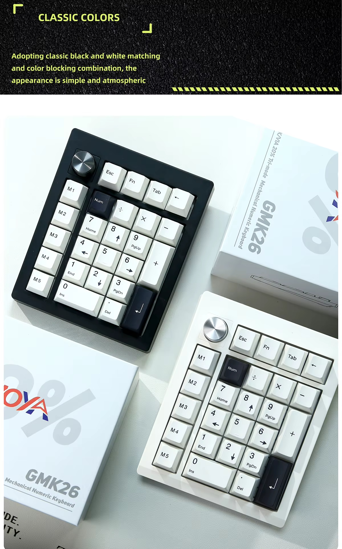 ZUOYA GMK26 QMK/VIA Number Pad Bluetooth 5.0/2.4ghz/Wired RGB Hot ...
