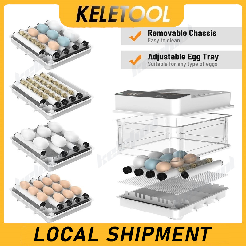 24 Egg Incubators Chick Hatching Egg Machine LED Light Adjustable ...