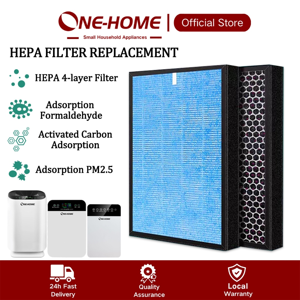 ONEHOME Air Purifier HEPA Filter Anti-Bacterial/Anti-Formaldehyde Filter Replacement 3Layer ...