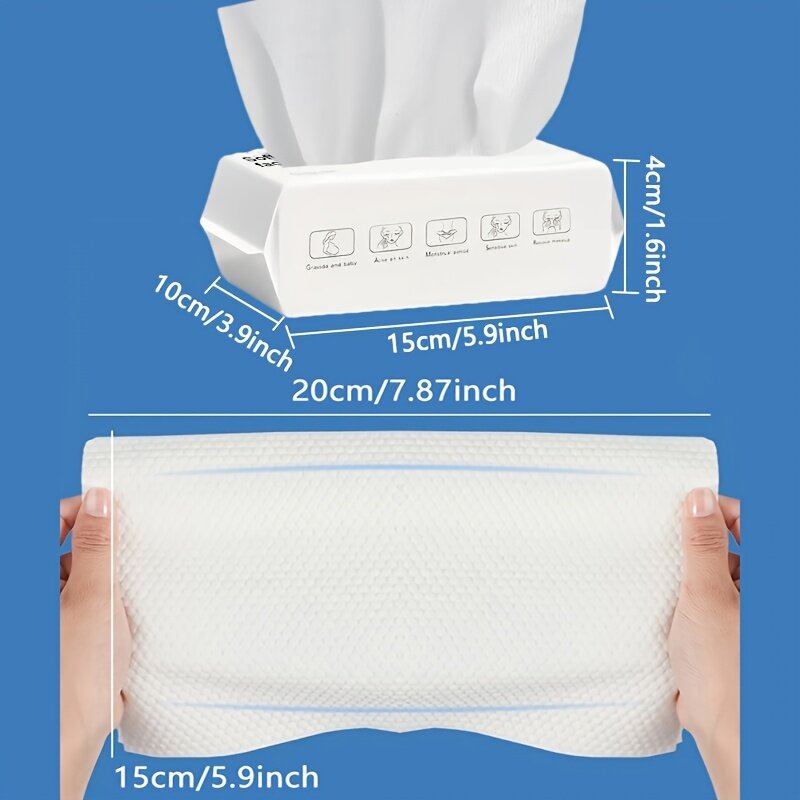 50pcs Disposable Face Towel Cotton Tissue Makeup Wipes Facial Cleanser ...
