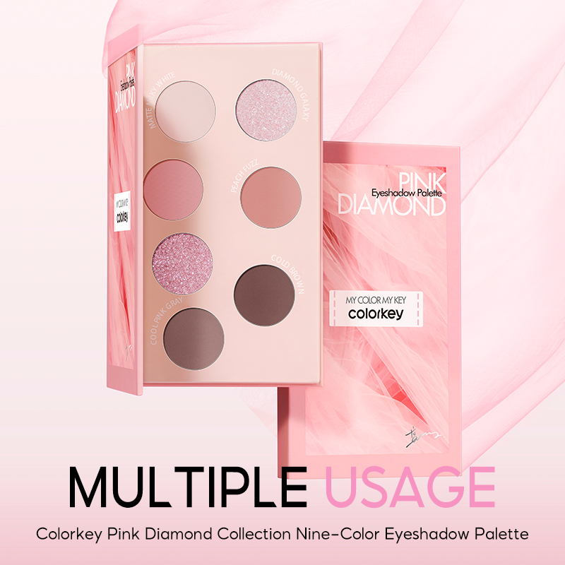 Colorkey Pink Diamond 7-Color Eyeshadow Palette Pigmented, Silky and ...