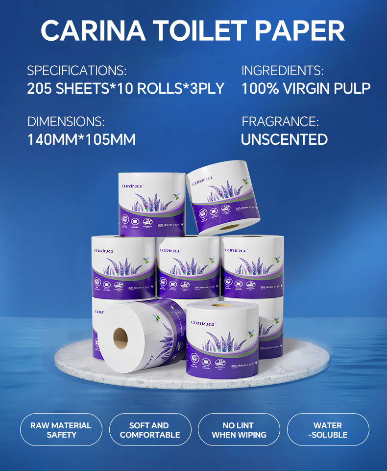 Carina Lavender 3-Ply Deluxe Soft Bathroom Tissue (10 Rolls/20 Rolls ...