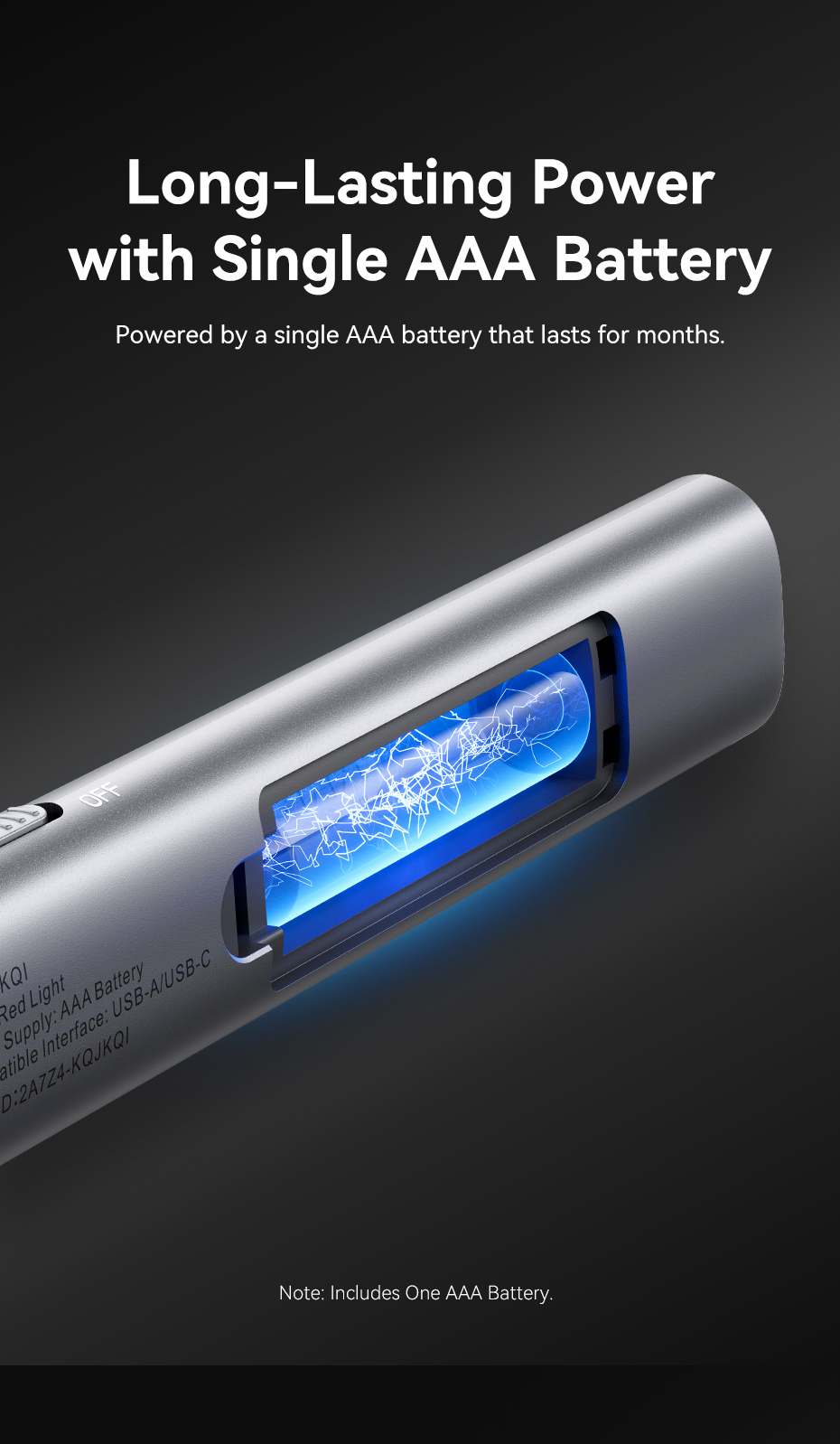 Vention Wireless Laser Pointer Presenter 100m 2.4Ghz USB C for MacBook ...