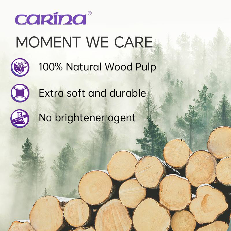 Carina Lavender 3 Ply Soft Pack Non-Fluorescent Facial Tissue - Size L ...