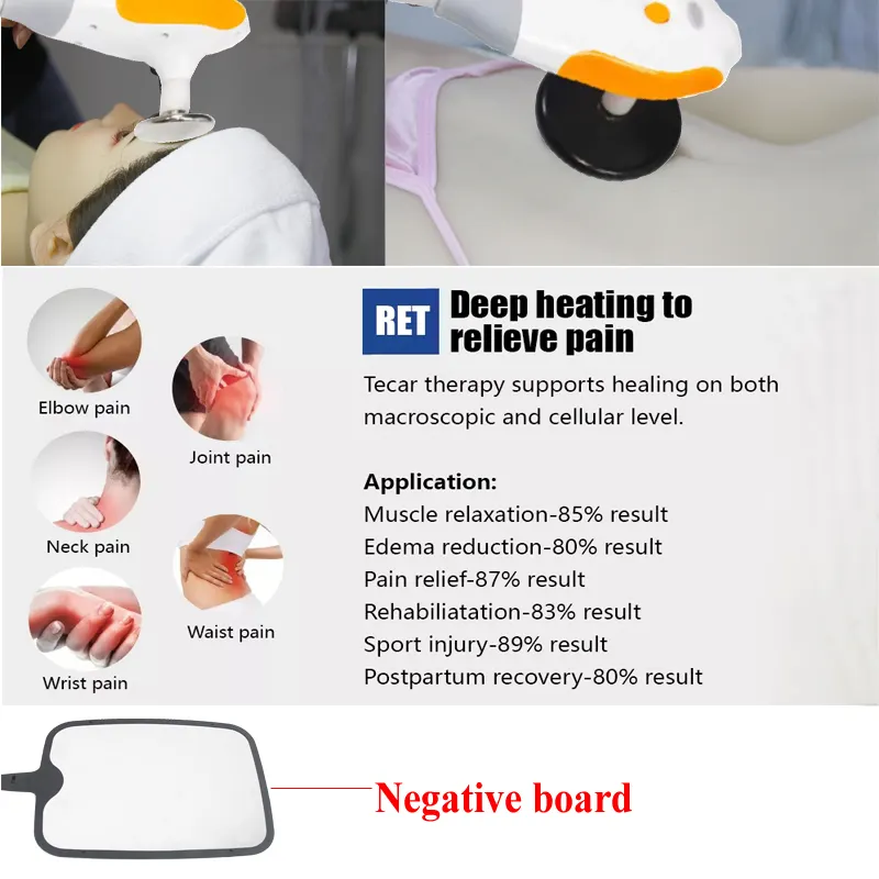 3 in 1 Tecar Physiotherapy Machine 448khz Portable Body Contouring ...