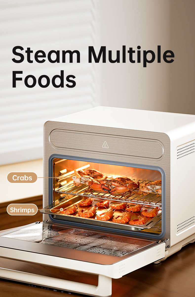 TJean Steam Oven Multifunctional Steam Air fryer Oven TJ-BZQKX24L1（24L ...