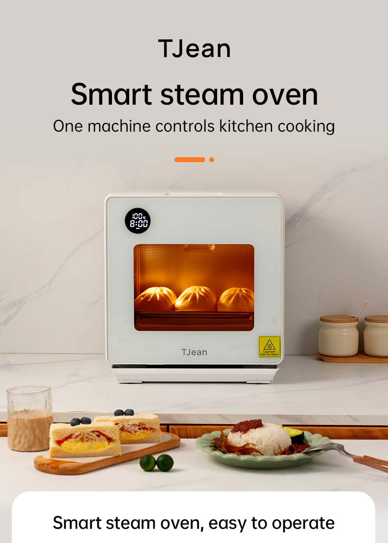 TJean Steam Oven Multifunctional Household Steam Air fryer Oven Steamer ...