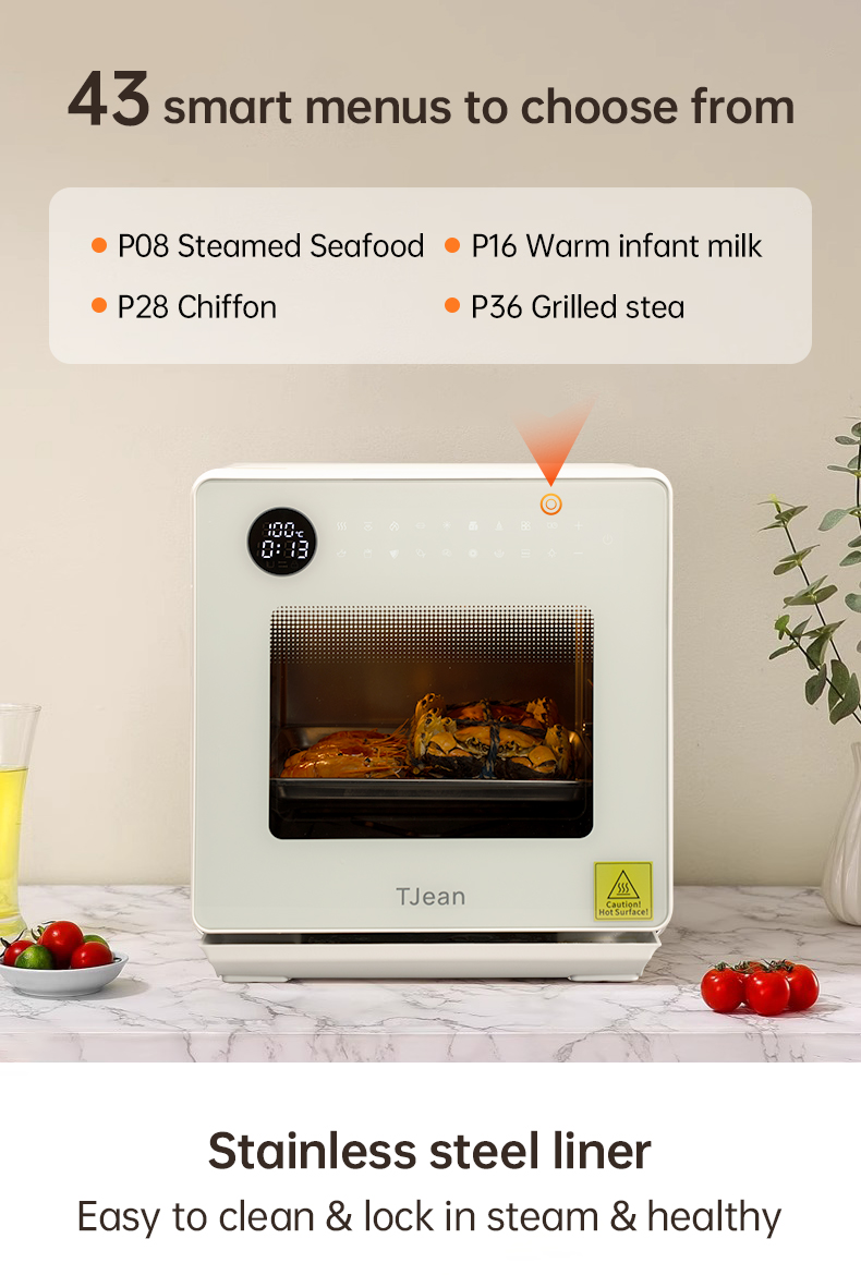 TJean Steam Oven Multifunctional Household Steam Air fryer Oven Steamer ...