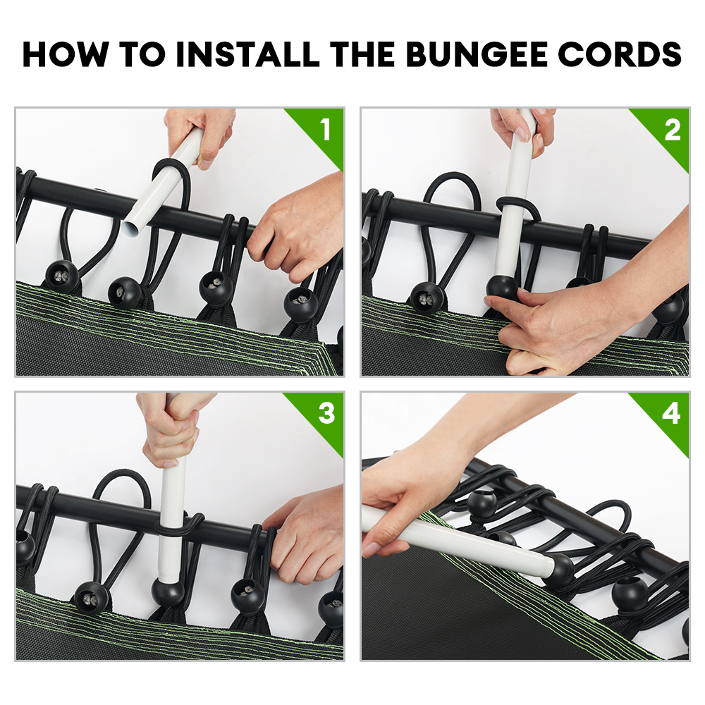 OneTwoFit 45" Fitness Trampoline Rebounder 5-level Adjustable handlebar Workout Max Load 330LBS ...