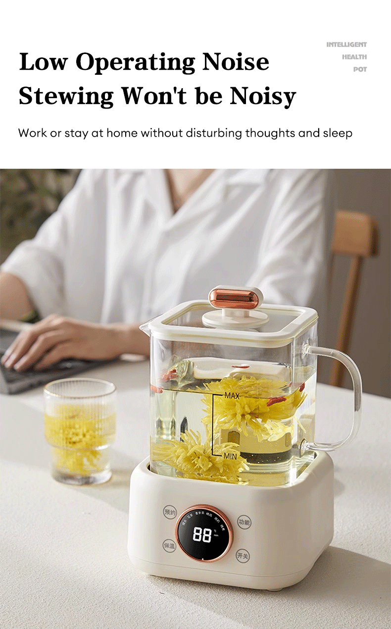All Glass Thermostatic Health Pot Home Multi-functional Tea Maker ...