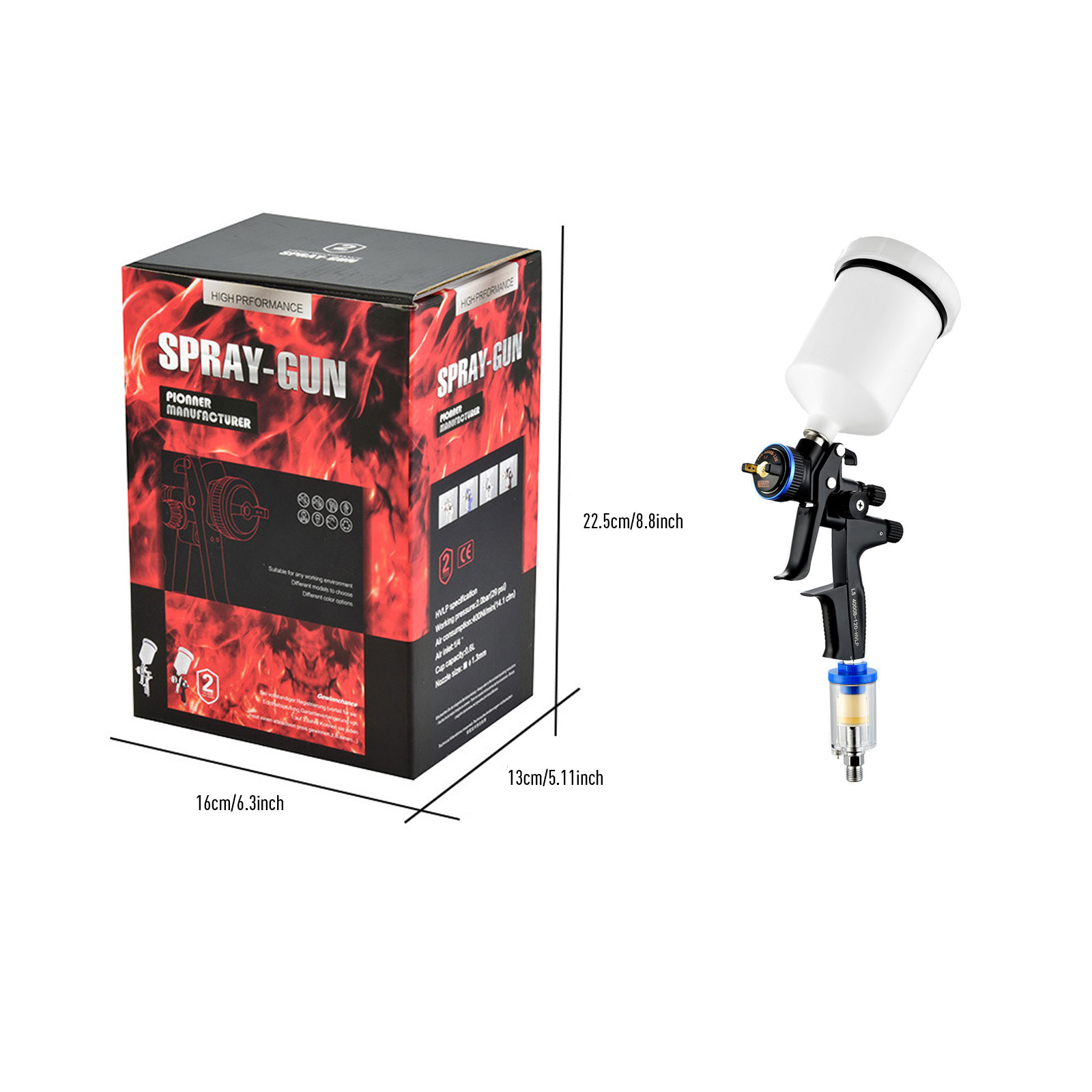 [Local delivery] 1.3mm Nozzle Paint Tool Gravity Auto Paint Toolwith ...