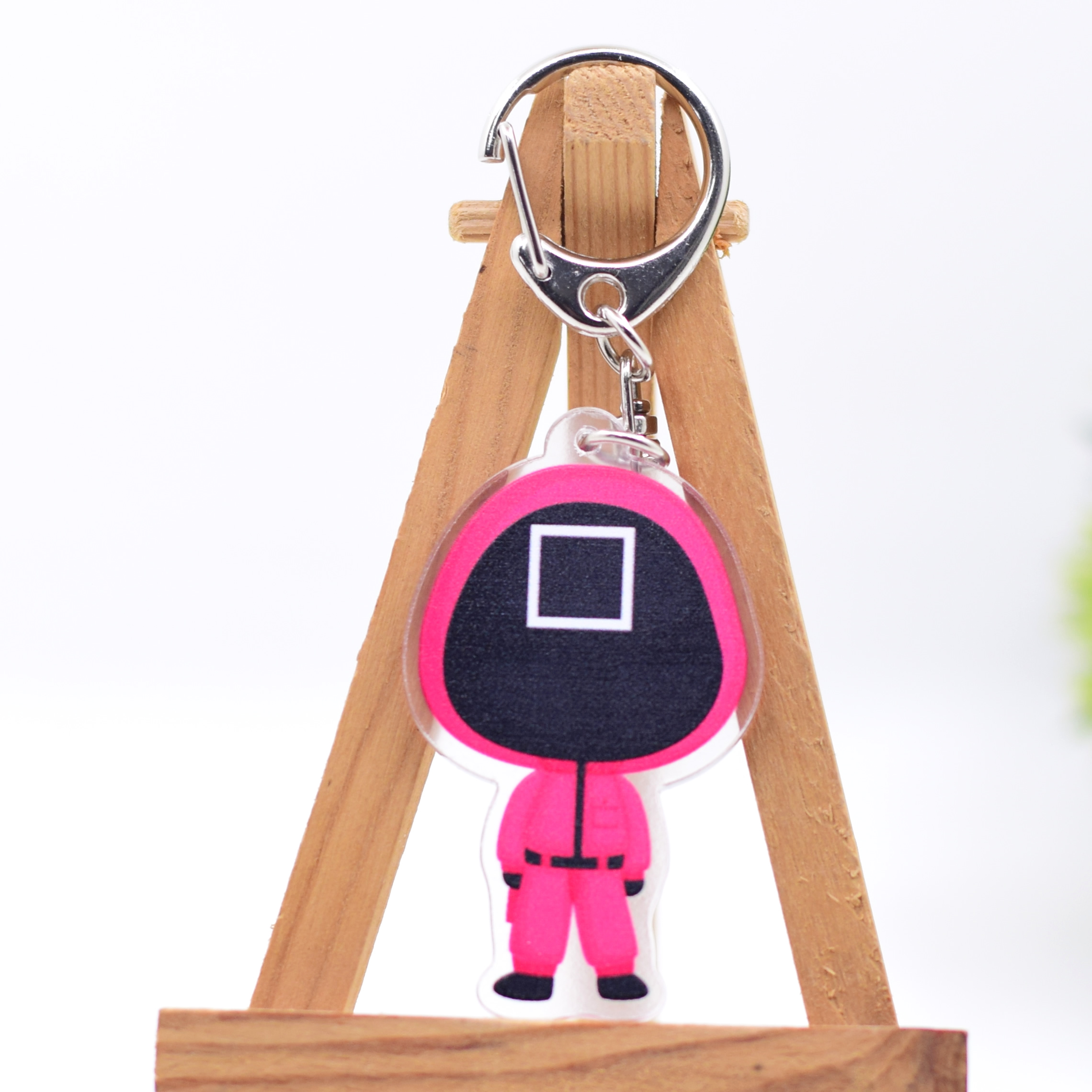 Squid Game Keychian Anime Collections Acrylic Key Chains Cartoon Key ...