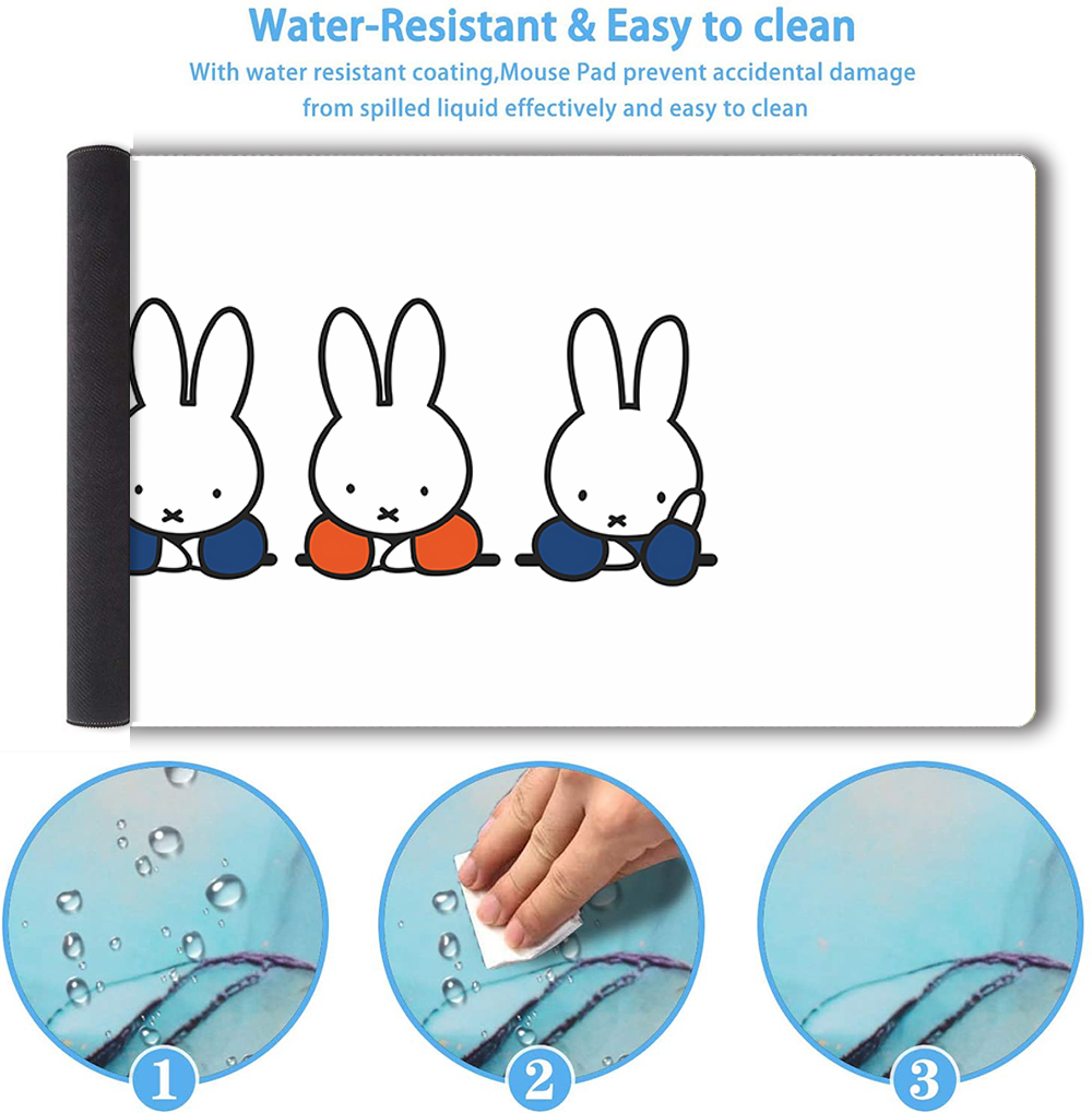 Miffy Friends Desk Mats Mouse Pad Extended Mousepad Large Gaming Mouse ...