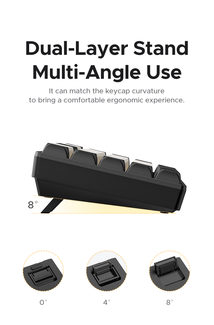 UGREEN Mini Mechanical Wired Keyboard 61 Keys Rechargeable Keyboard for ...