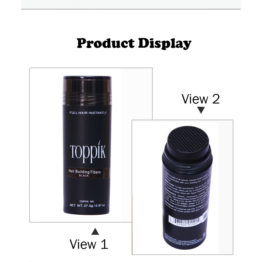 (Local Stock) Toppik Hair Fibers Powder Waterproof Sweat-proof ...