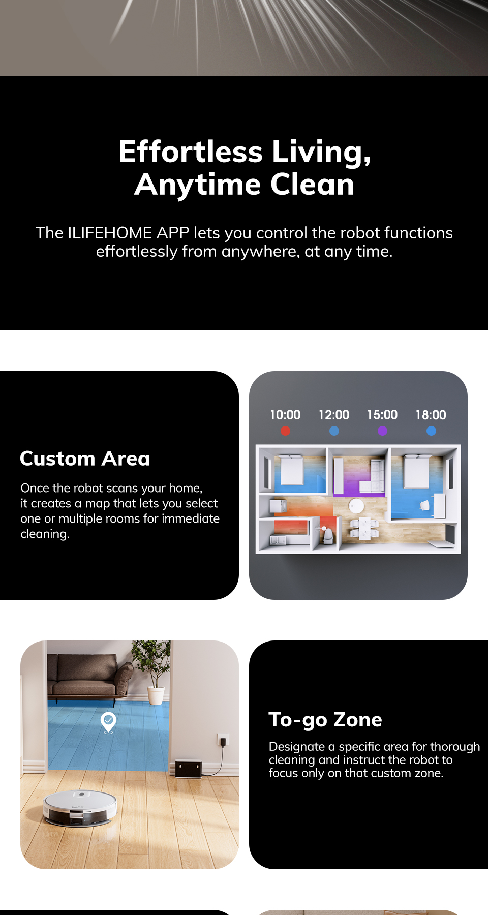 ILIFE V20/V3x Solid-State Laser Navigation Robot Vacuum Cleaner Mopping ...