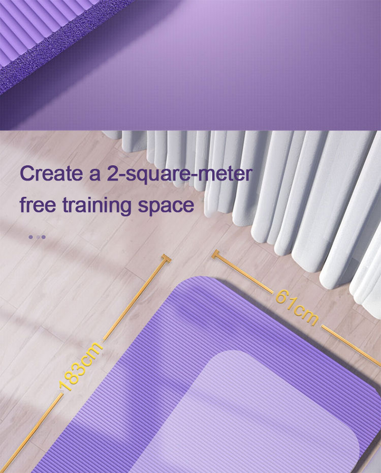 Yoga Mat Non-Slip Fitness NBR/TPE 10/15/20MM Tasteless Thickened Beginner Double-Sided for ...