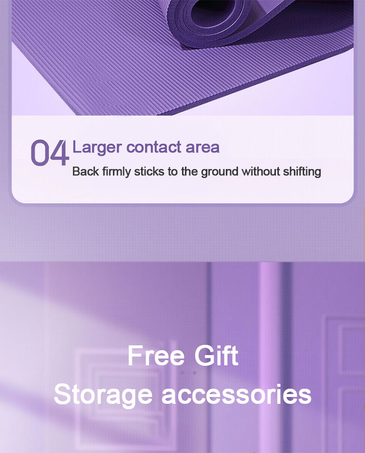 Yoga Mat Non-Slip Fitness NBR/TPE 10/15/20MM Tasteless Thickened Beginner Double-Sided for ...