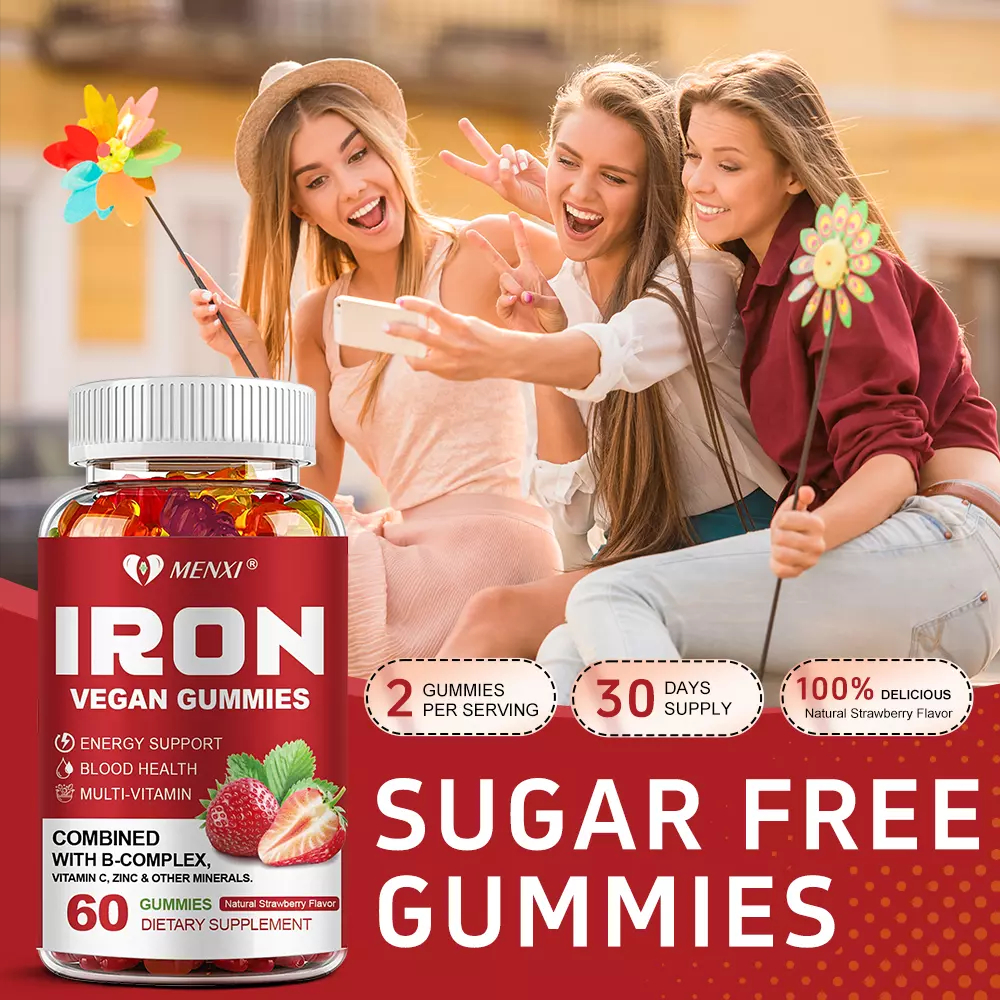 Iron Gummies 10mg - Energy & Immune Support, Hemoglobin Production ...