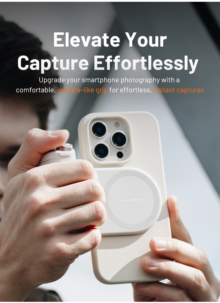 PGYTECH MagCam Phone Grip --- 3-in-1 Mobile Phone Grip with MagSafe ...