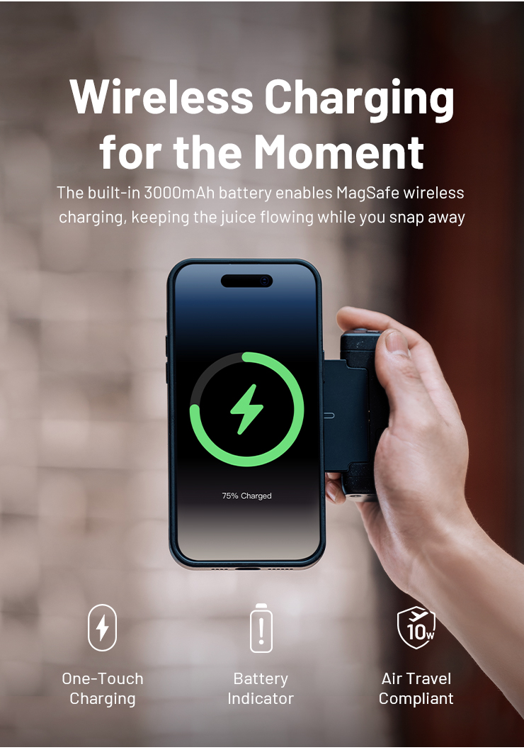 PGYTECH MagCam Phone Grip --- 3-in-1 Mobile Phone Grip with MagSafe ...