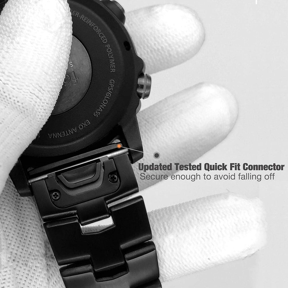 Titanium Strap QuickFit 26mm 22mm for Garmin Fenix 8 E 47mm 51mm 7 7X 6 ...