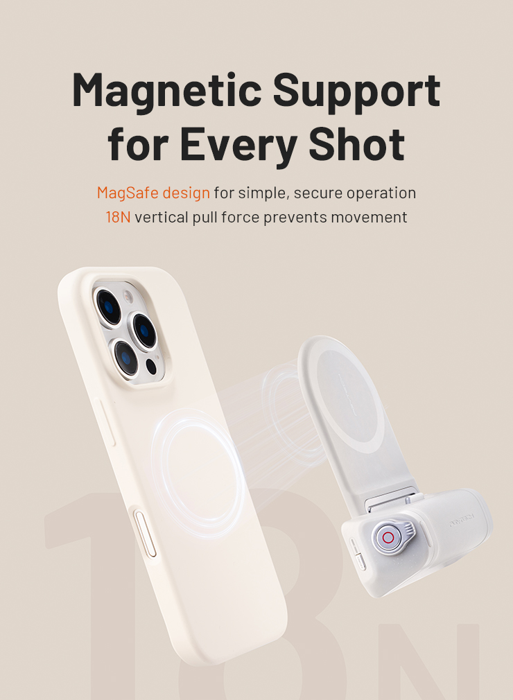 PGYTECH MagCam Phone Grip --- 3-in-1 Mobile Phone Grip with MagSafe ...