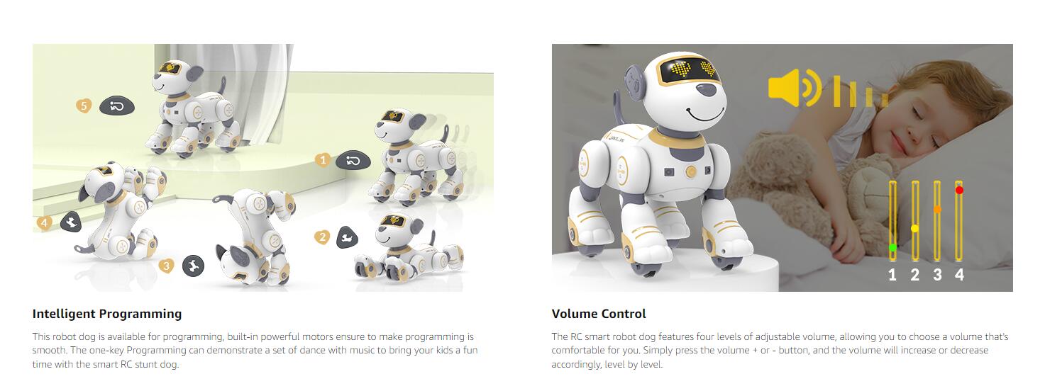 JJRC 1533 Programmable Remote Control Robot Cat Robot Dog for Kids ...