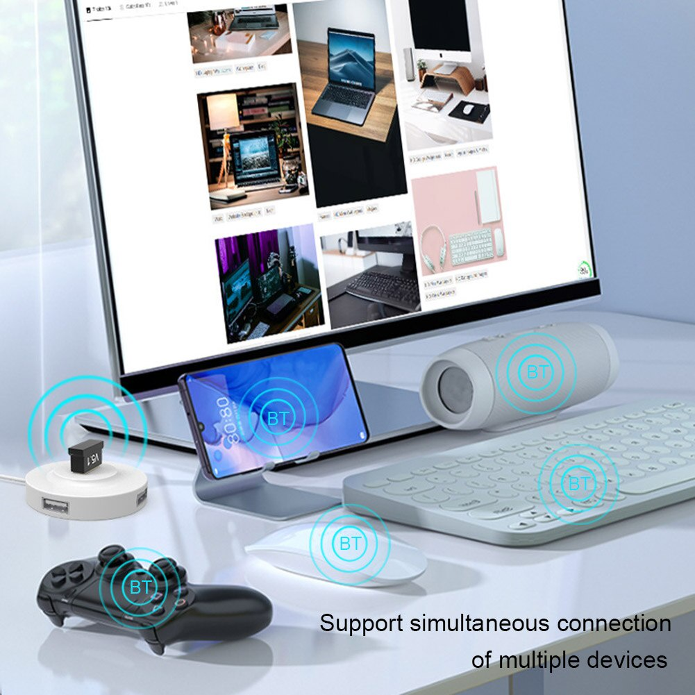 Bluetooth Adapter 5.1 Desktop Computer USB Module Laptop External ...