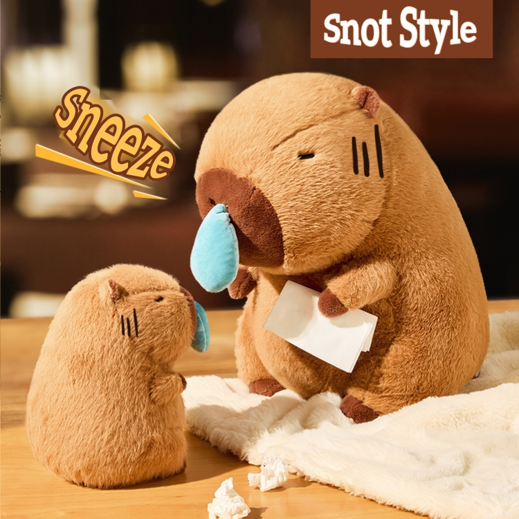 20cm/30cm Capybara Plush Toy with Automatic Retractable Snot Ball ...