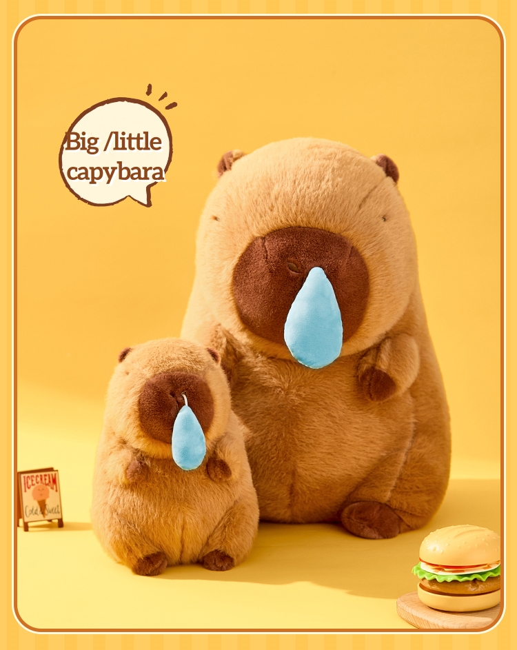 20cm/30cm Capybara Plush Toy with Automatic Retractable Snot Ball ...