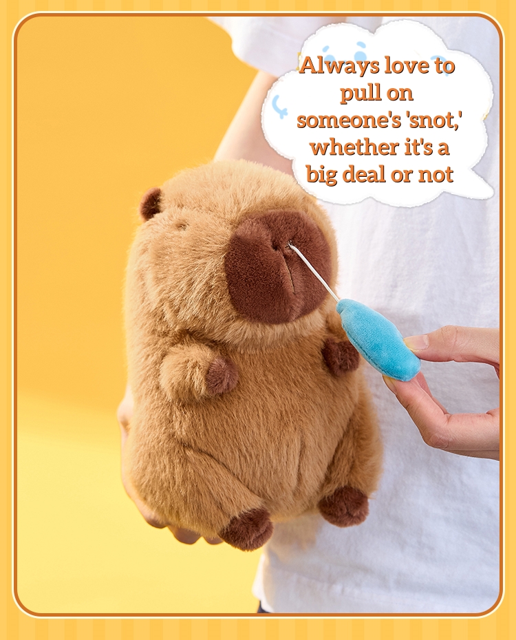 20cm/30cm Capybara Plush Toy with Automatic Retractable Snot Ball ...