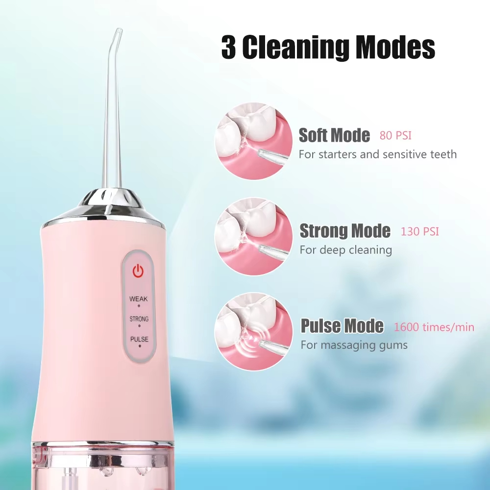 Portable Dental Water Flosser Oral Irrigator USB Rechargeable Water ...
