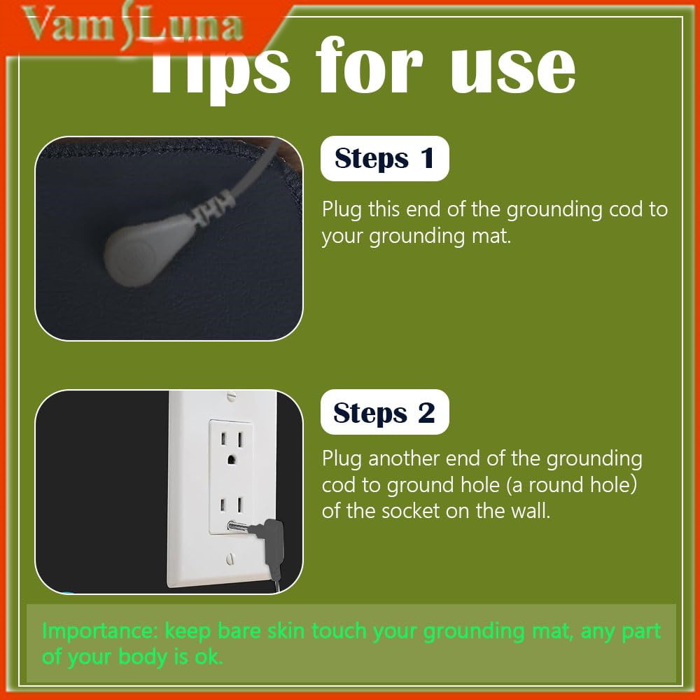 Upgraded Sleeping Grounding Pad with Pattern Earth Mat with Testing Pen ...