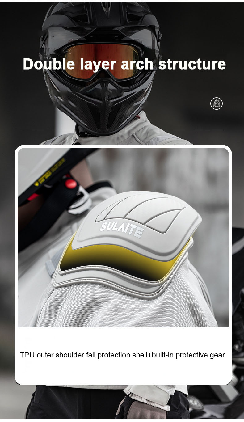 SULAITE Riding Jacket Mesh Riding Bikers Safety Dual Sports Bike ...