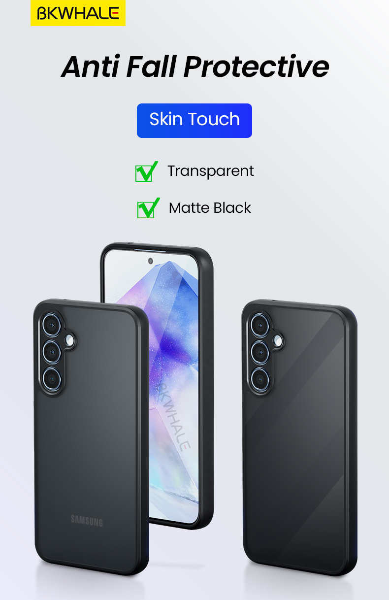 BKWHALE Matte Translucent Phone Case For Samsung Galaxy A55 A54 A35 A34 A25 A24 A15 A14 A56 A36 ...