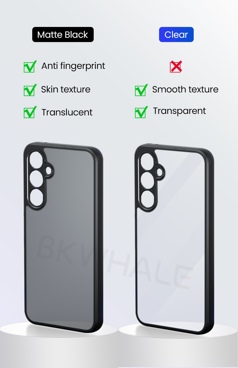 BKWHALE Matte Translucent Phone Case For Samsung Galaxy A55 A54 A35 A34 A25 A24 A15 A14 A56 A36 ...