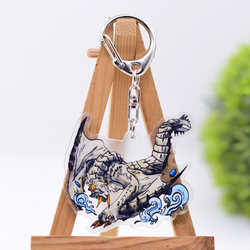 Monster Hunter Keychian Anime Collections Acrylic Key Chains Cartoon ...