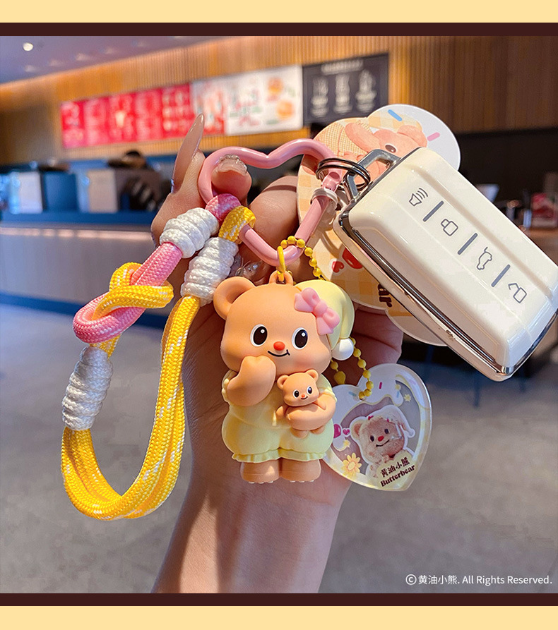 Authentic Butter Bear key chain Fashion Show DIY keychain Pendant ...