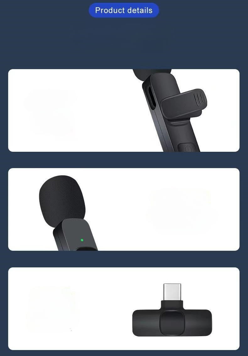 Wireless Lavalier Microphone for Outdoor Live Streaming K8 K9 One to ...
