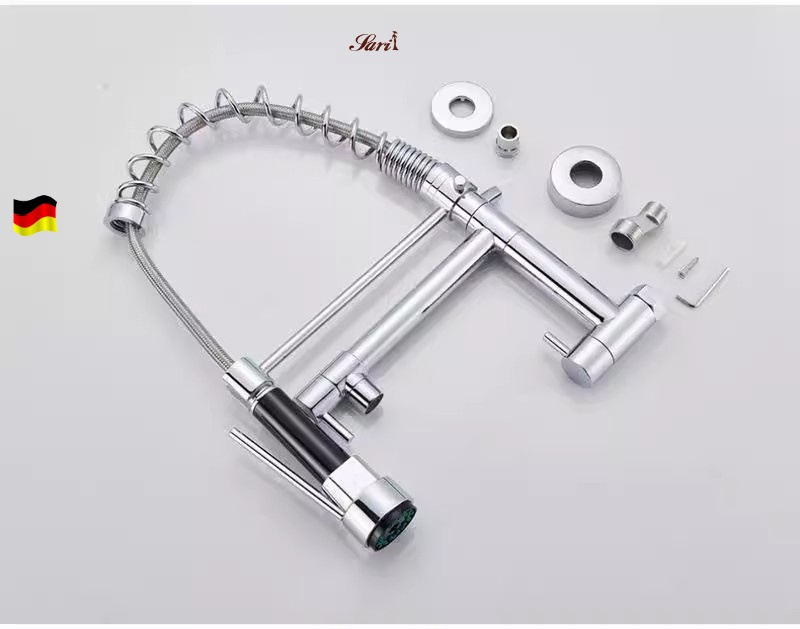 German SARI multifunctional stainless steel spring faucet 360° rotating ...