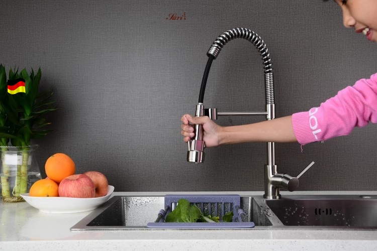 German SARI multifunctional stainless steel spring faucet 360° rotating ...