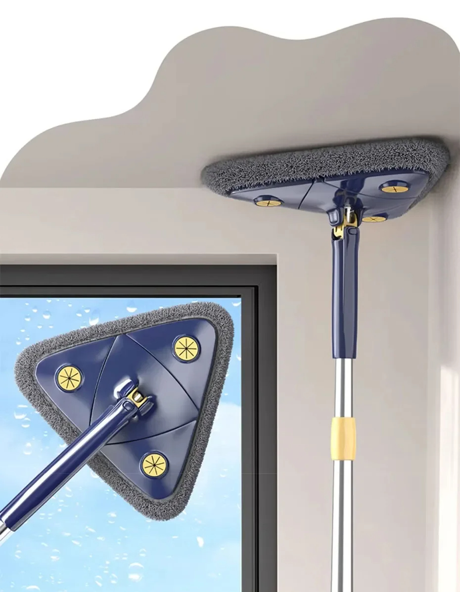 Triangle Spin Mop For Floor Window Mop Lantai Hands Free Squeeze ...