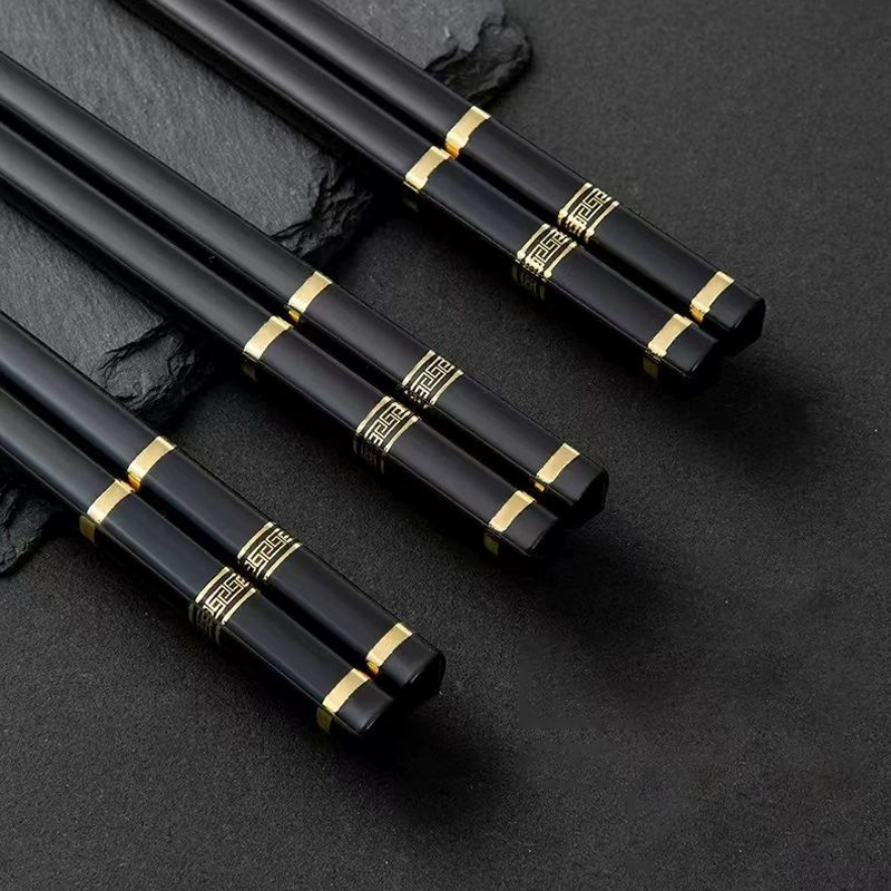 Reusable Chinese Japanese Alloy Chopsticks 5 Pairs - Sushi Sticks ...