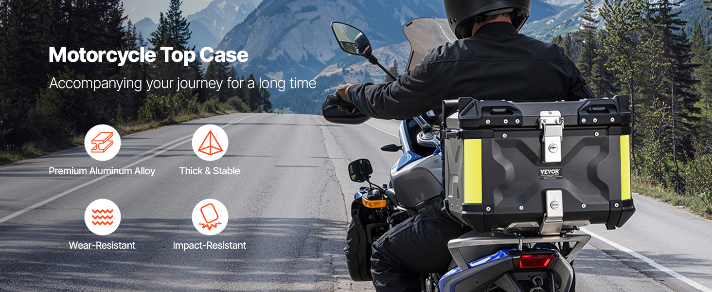 Aluminium Top Box Motorcycle luggage Motorcycle trunk Motorcycle ...