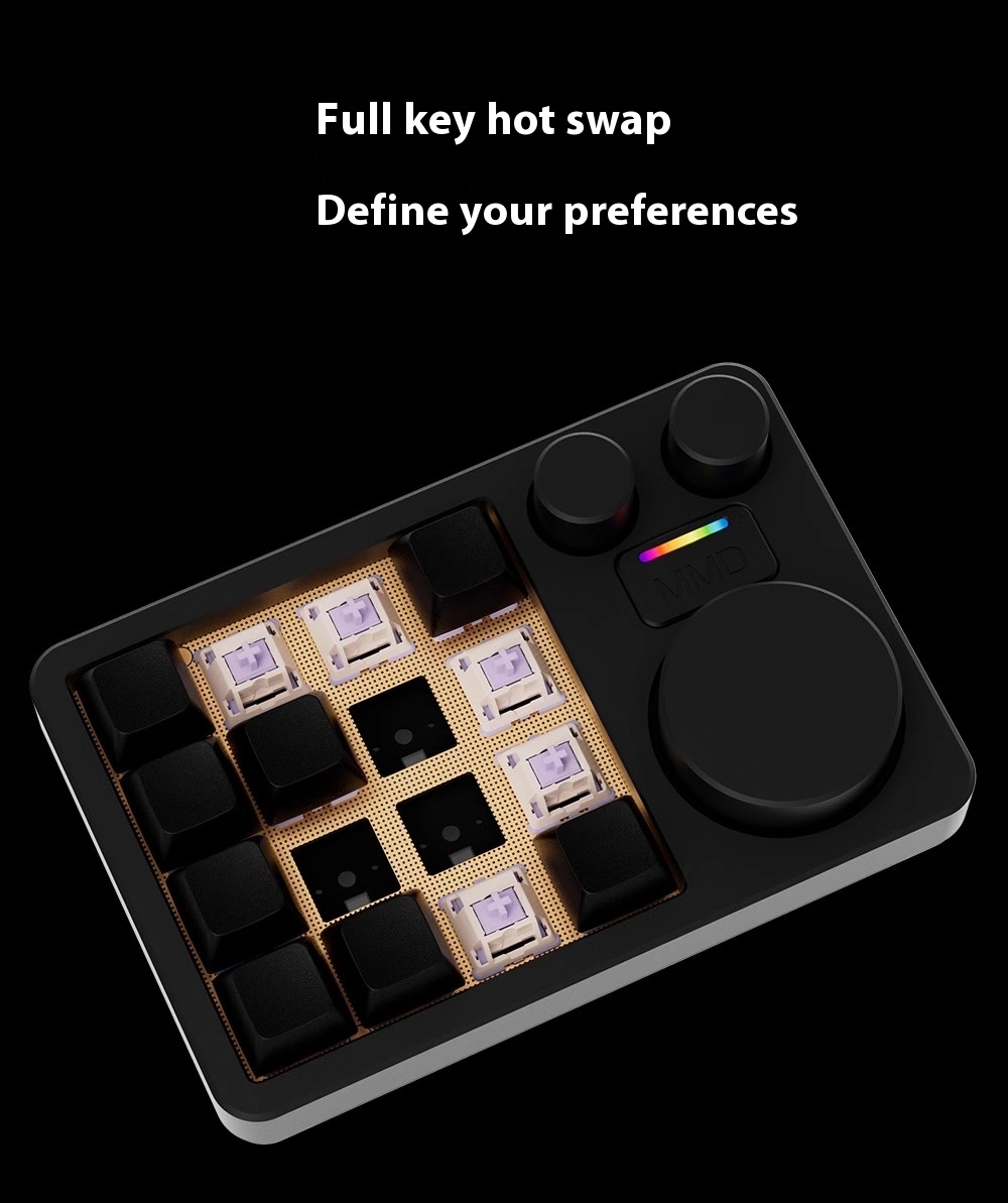 MMD KM16 Aluminum Numeric Keypad 16 Keys Hot swappable RGB GASKET ...
