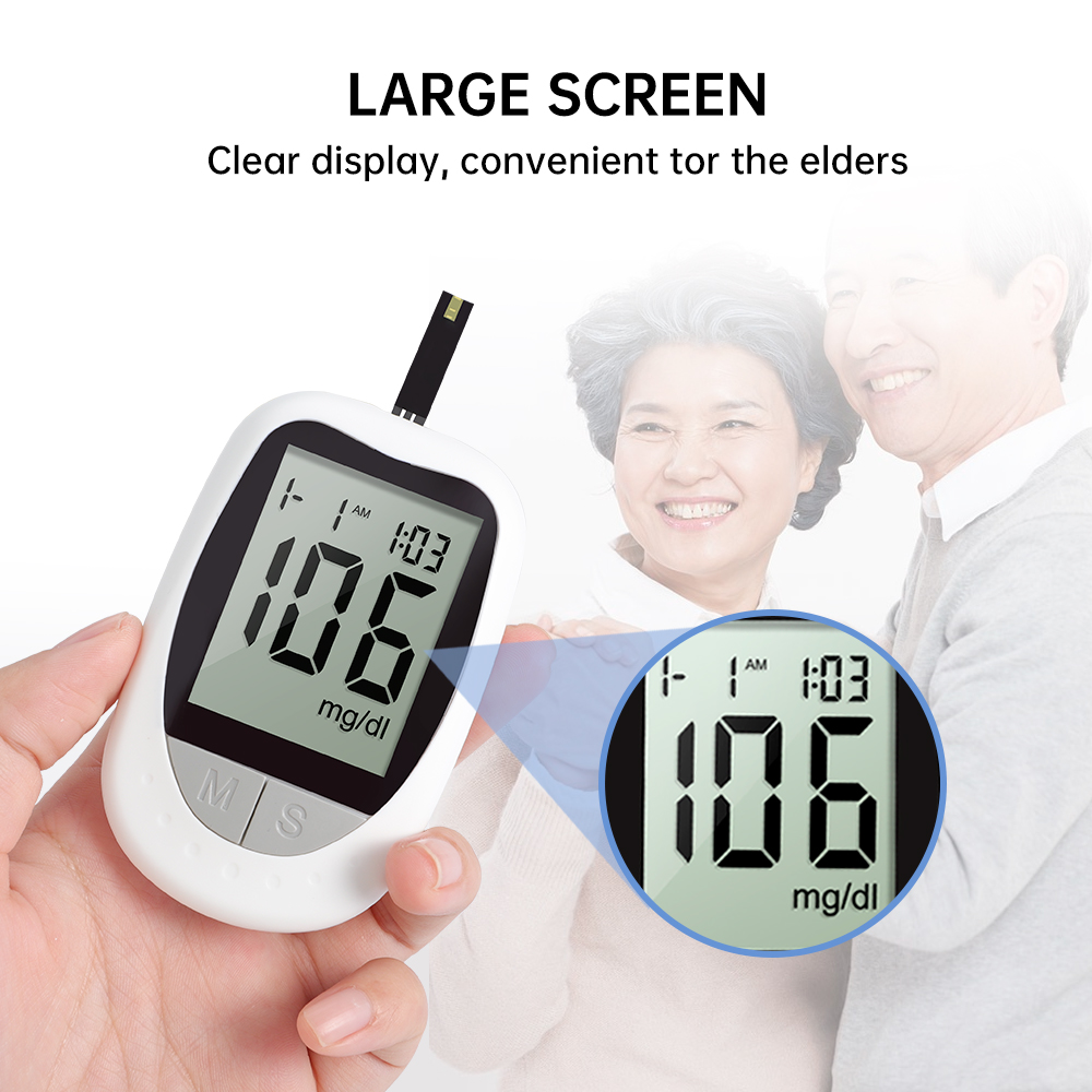 Blood Glucose Meter Complete Kit Blood Sugar Monitor Set Glucometer ...