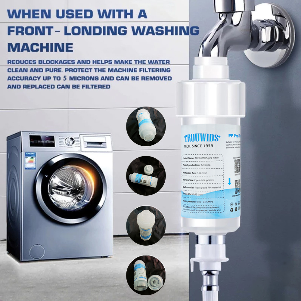TROUWIDS Washing Machine Water Filter Cartridge Water Heater Sediment ...